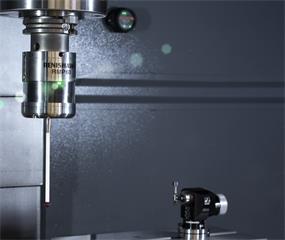 RMP60 spindle probe, RTS tool setter and RMI-QE radio interface in machine